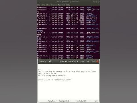 How to remove directory that contains files and folder using terminal in Linux | #shorts - YouTube