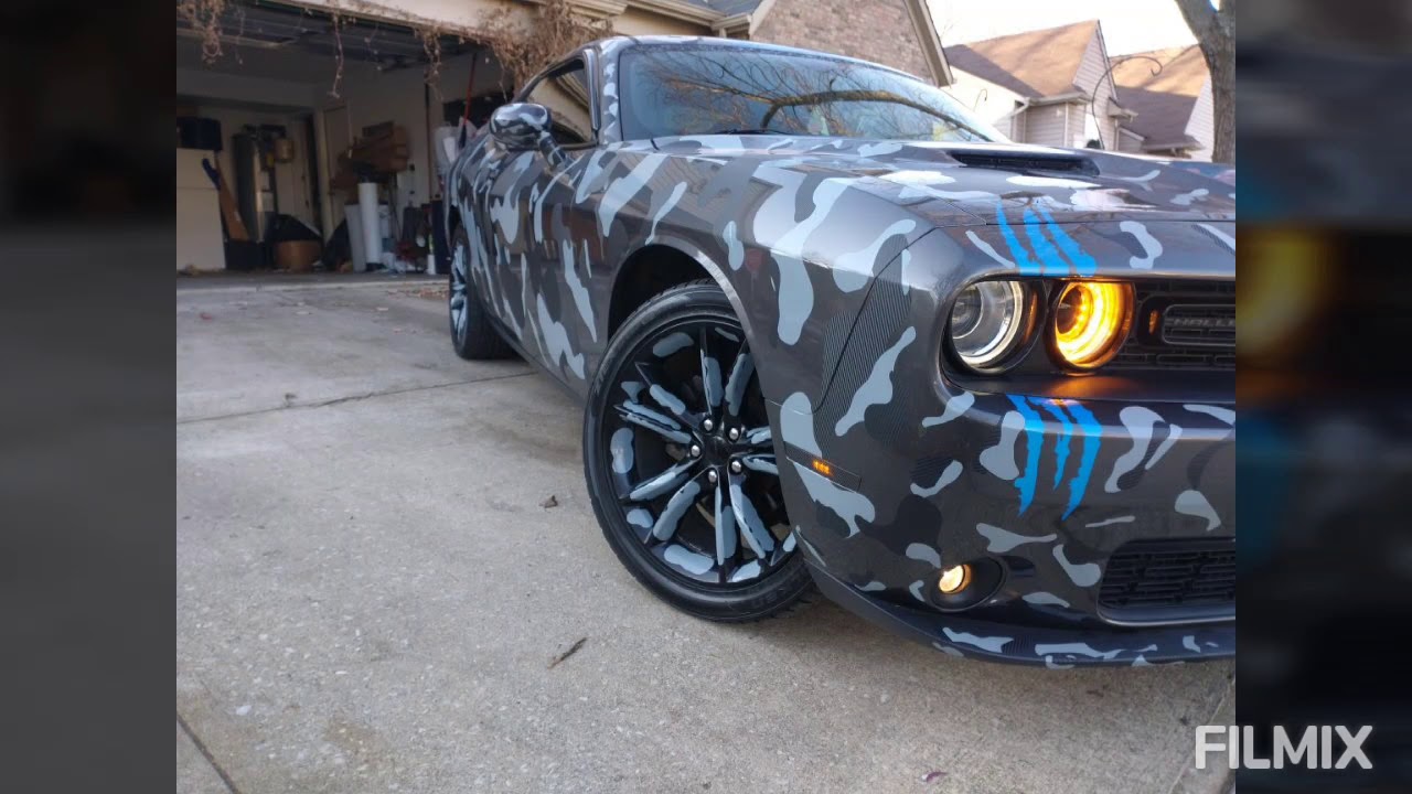 MUST SEE!!!Camo Wrapped Challenger!💯👍 - YouTube