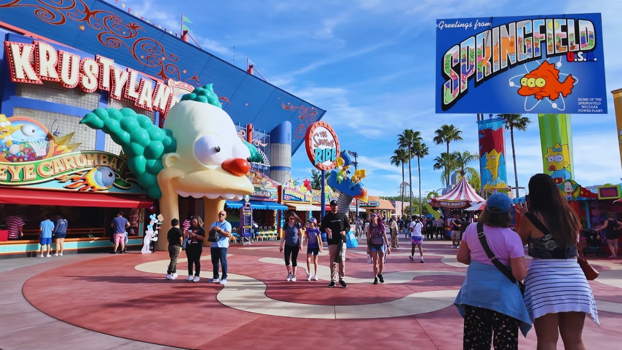 The Simpsons - Walk Tour Of Springfield Land At Universal Studios ...
