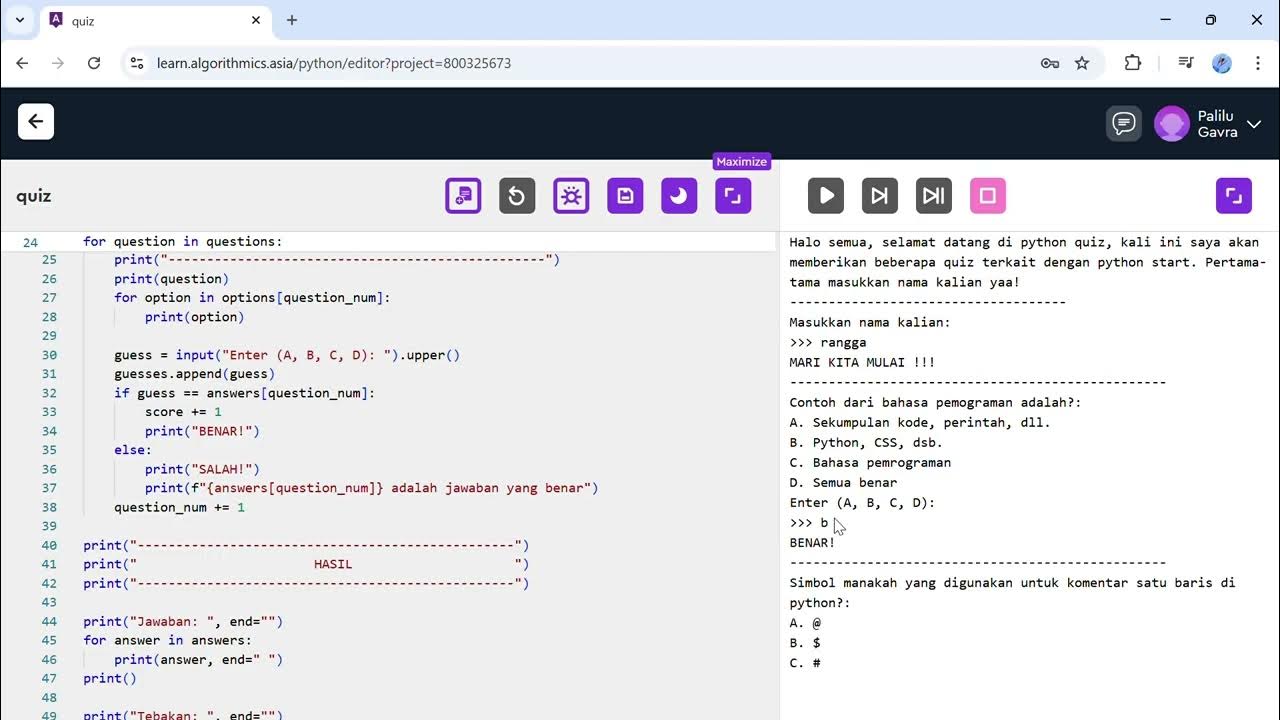 kompetisi coding knight - Gavra - YouTube