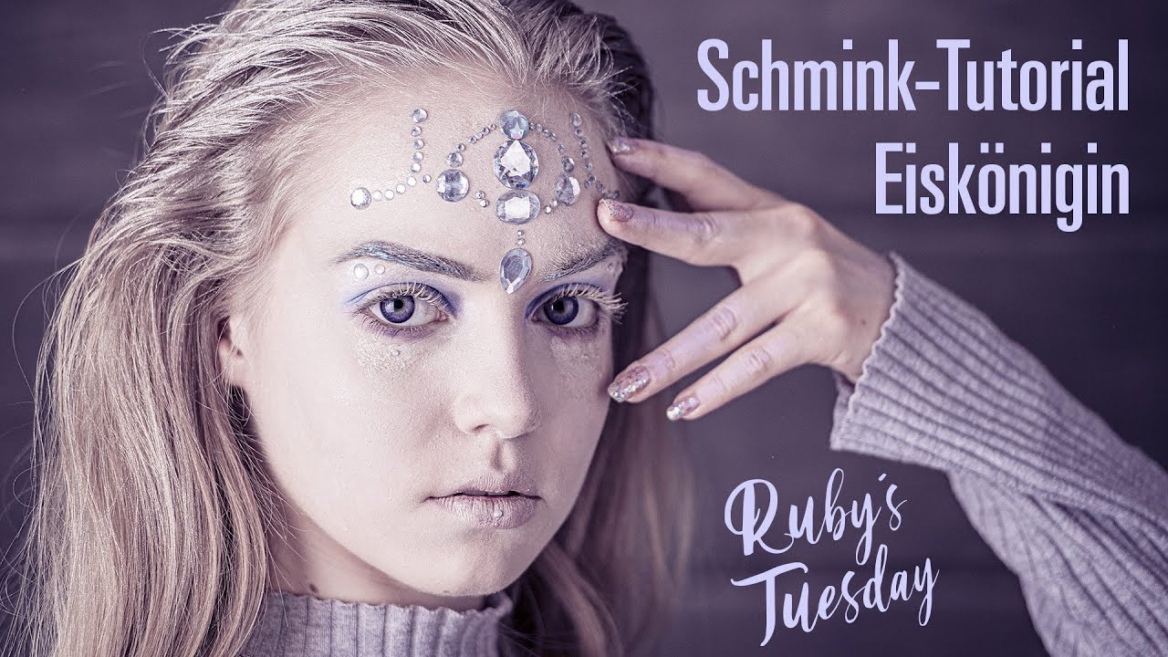 Eiskönigin Schmink-Tutorial Halloween Ice Princess Make-Up - YouTube