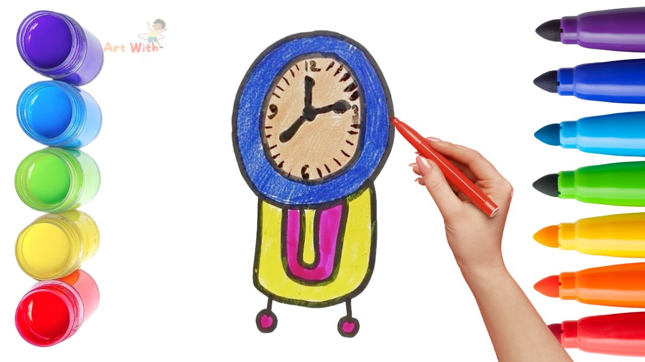 How To Draw cute Watch Drawing, Painting & Coloring For Kids and ...