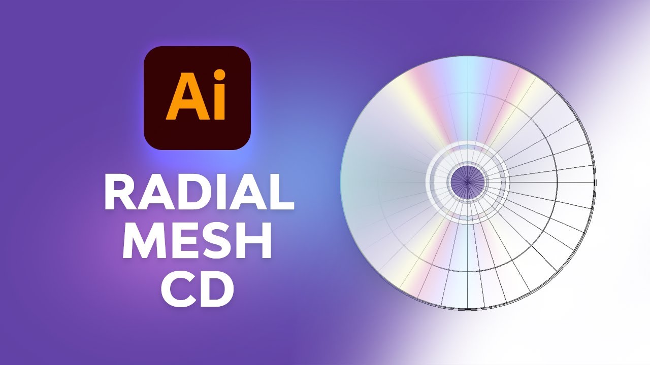 How To Create A Radial Mesh In Illustrator And Make A Vector CD YouTube How To Create A Radial Mesh In Illustrator And Make A Vector CD YouTube