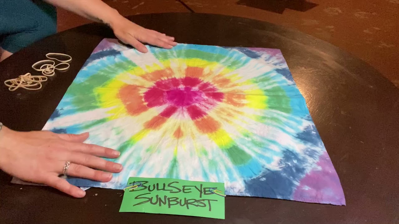 Bullseye/Sunburst Tie Dye Tie Instructions - YouTube