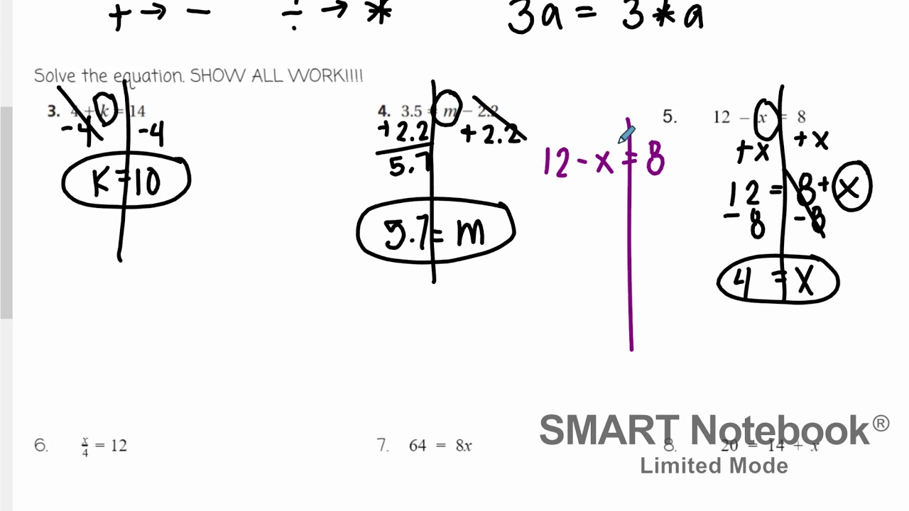 Solving Equations Review Video Notes - YouTube