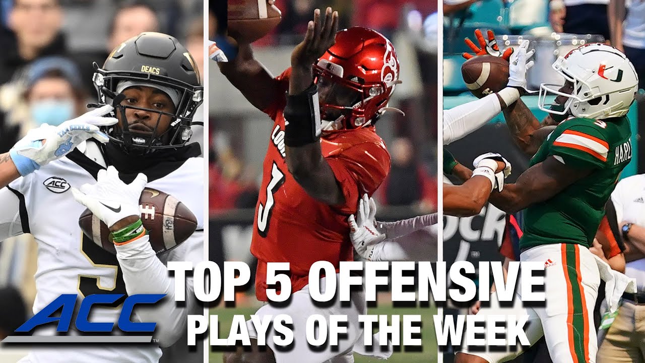 2021 ACC Football Top 5 Offensive Plays Of The Week: Week 10 - YouTube
