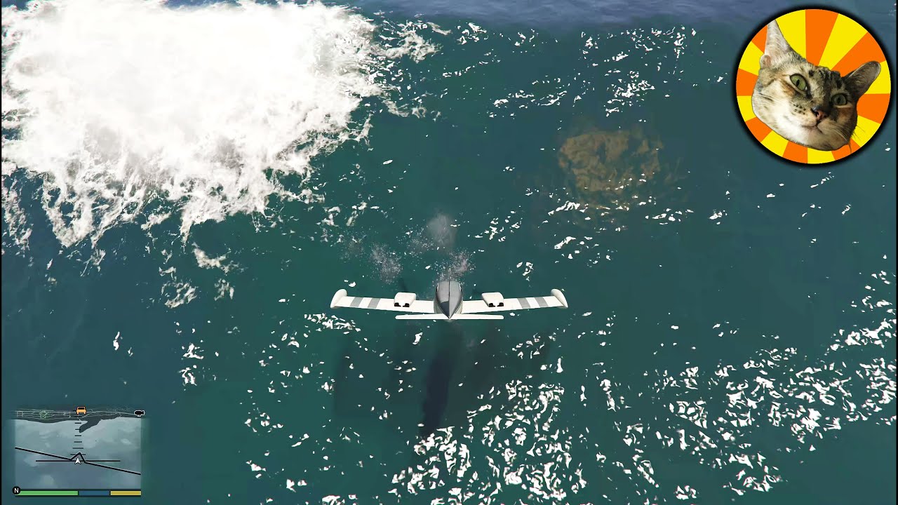 Crashing and sinking plane | GTA V - YouTube