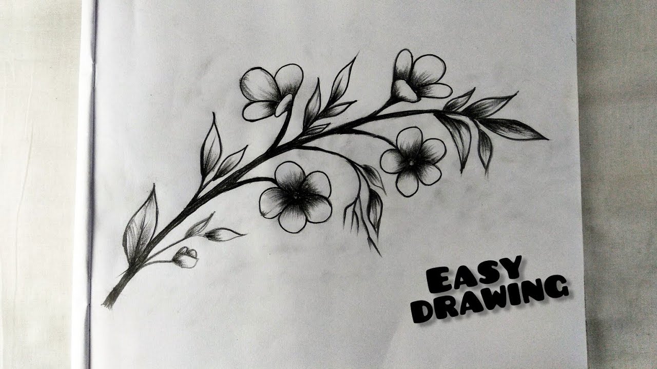 how to draw a mini tagar flower || tagar flower drawing || for easy ...