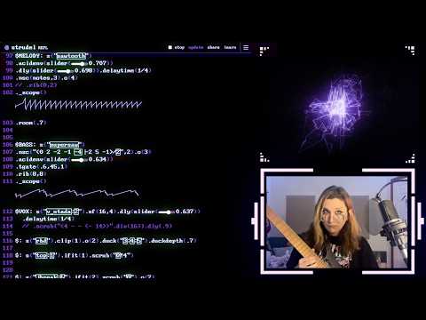 Real life cyberpunk girl codes EDM music from scratch