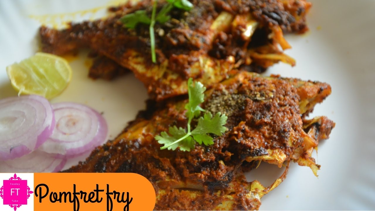 Tandoori Pomfret Fry || Pomfret Fish Fry ||Masala Fried Pomfret Recipe ...