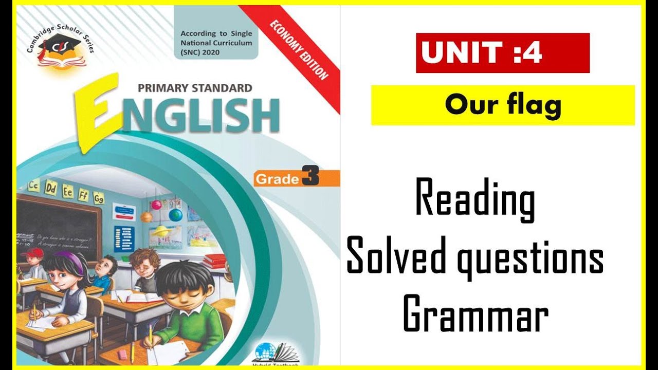 English grade 3 . ♦️ unit 4. Our Flag . with solved questions - YouTube