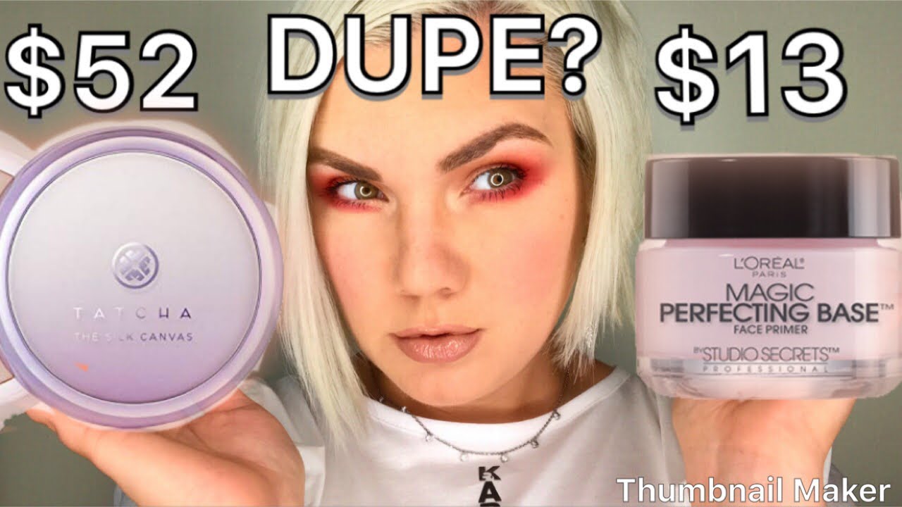 TATCHA SILK CANVAS DUPE | L'OREAL MAGIC PERFECTING BASE PRIMER | REVIEW ...