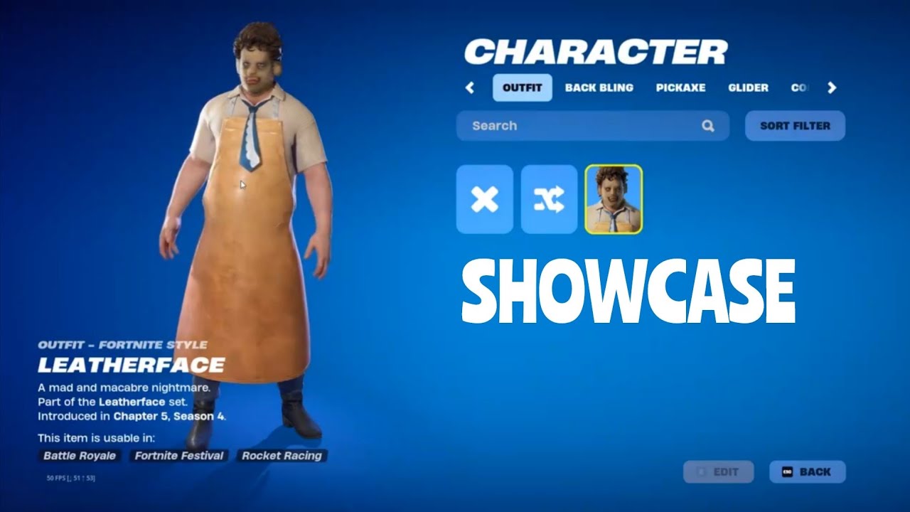 NEW LEATHERFACE SKIN SHOWCASE - FORTNITE - YouTube