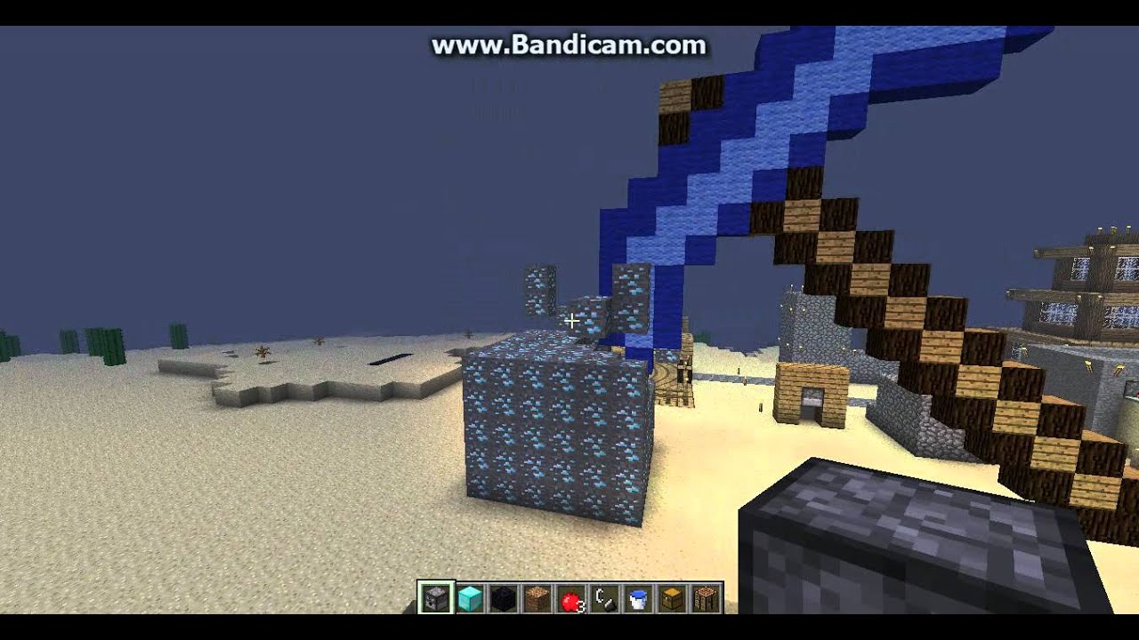 Minecraft pickaxe statue!!! - YouTube