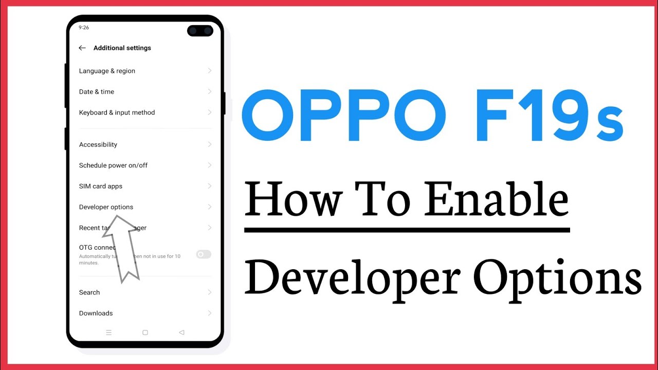 OPPO F19s How To Enable Developer Options - YouTube