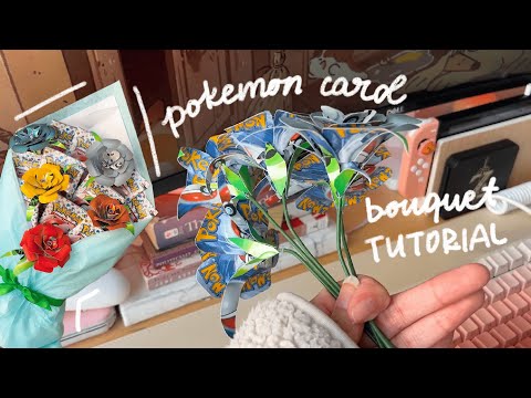 Pokemon Card Flower Bouquet Tutorial | Last Minute Gift Ideas