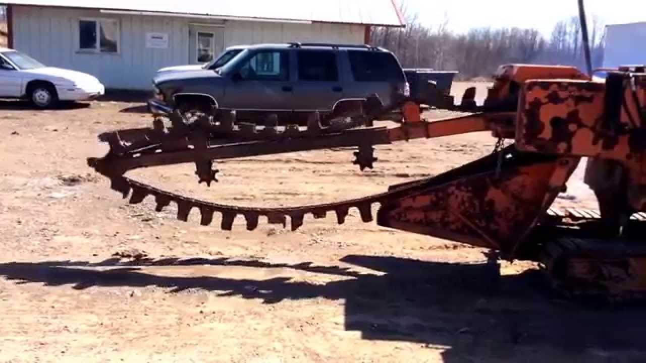 Case-Davis trencher/backhoe. - YouTube