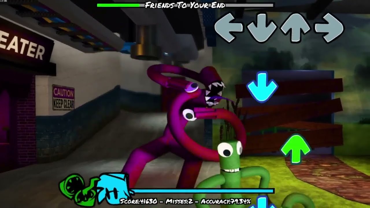 Rainbow Friends| FNF mod - GREEN VS PINK | Friday Night Funkin Mod ...
