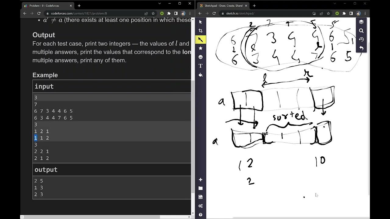 B. Sort the Subarray | Educational Codeforces Round 147 (Rated for Div. 2) - YouTube