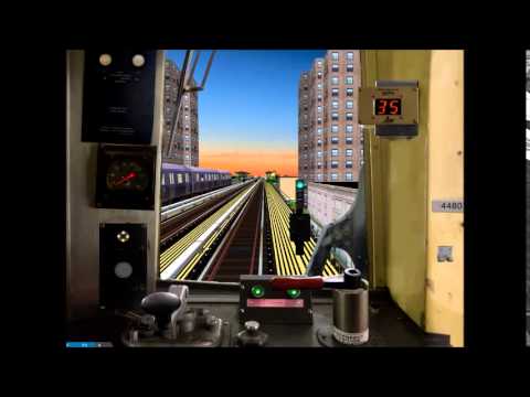 OpenBVE: NYCT R40M on the M Line Shuttle to Bay Parkway (2x Timelapse ...