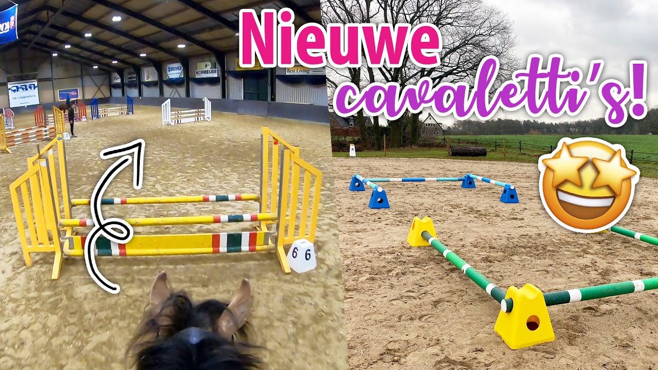 PARCOURS SPRINGEN met Marley en nieuwe CAVALETTI'S! | felinehoi VLOG ...
