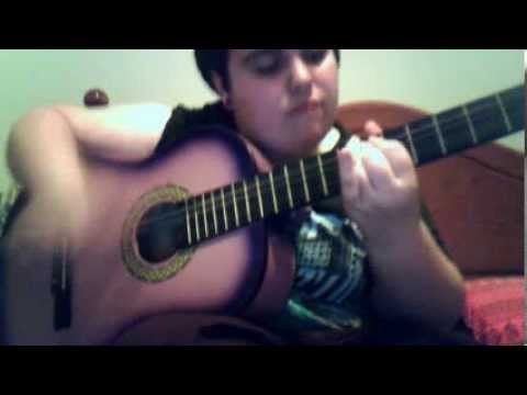 Umbrella by all time low acoustic only played with 2 strings. - YouTube