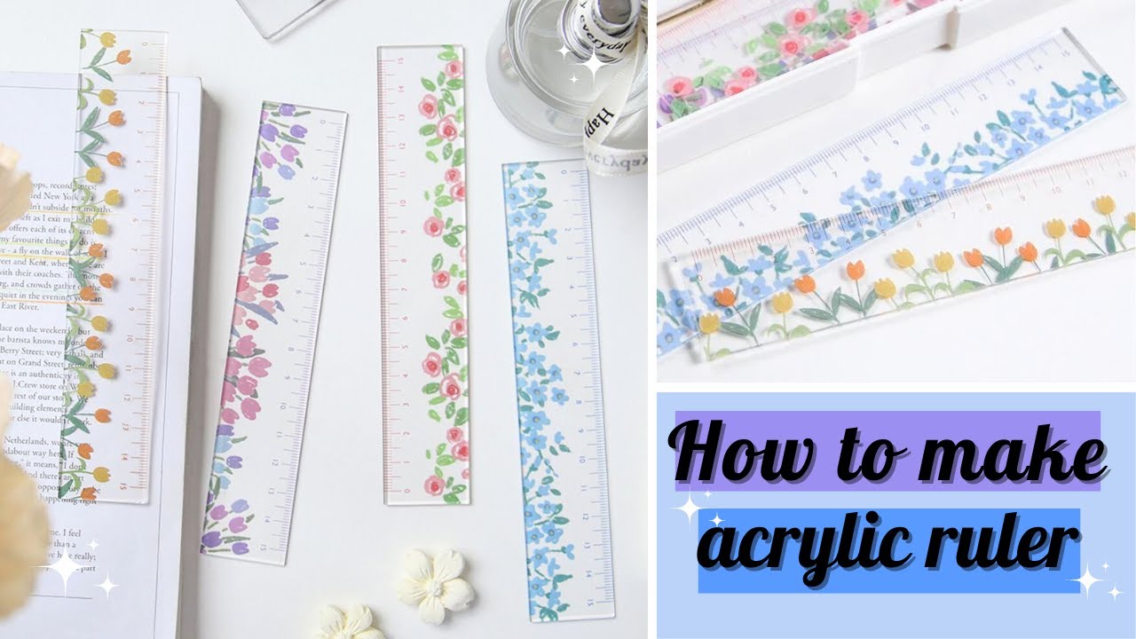 How to Make Acrylic Ruler at Home || School Supplies DIY || Bhida art ...