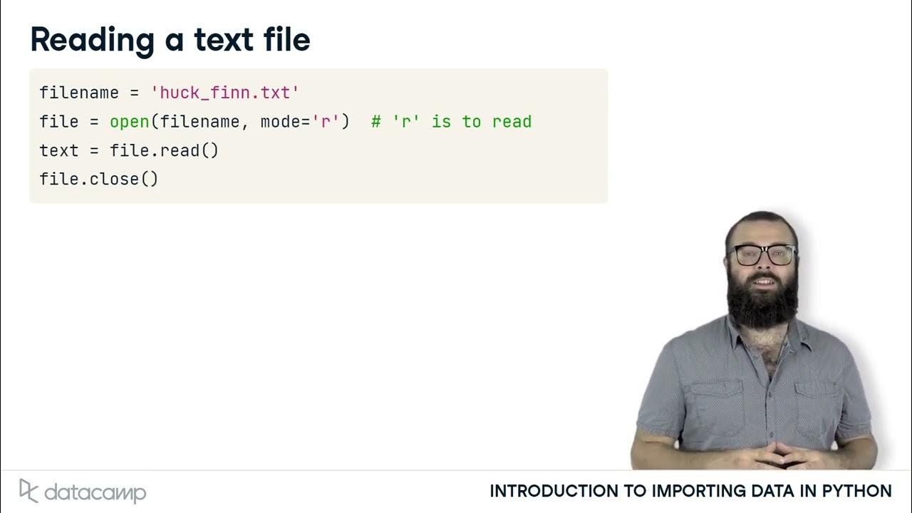Getting started in importing data with python| - YouTube