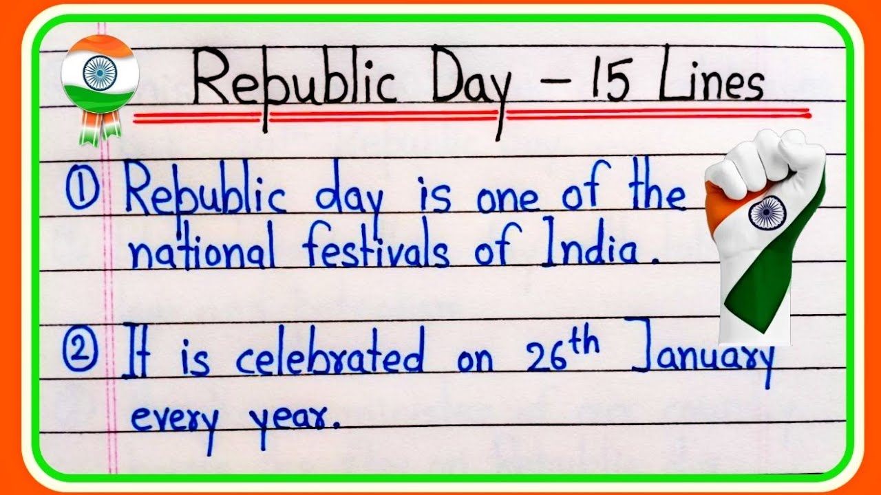 15 lines on Republic day | Republic day 15 lines essay in English ...