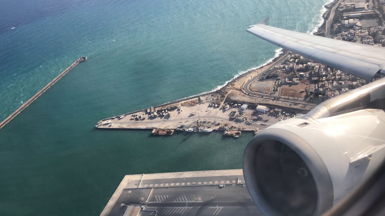 Aegean Airline A321 Take off Heraklion Airport Crete & Land Athens ...