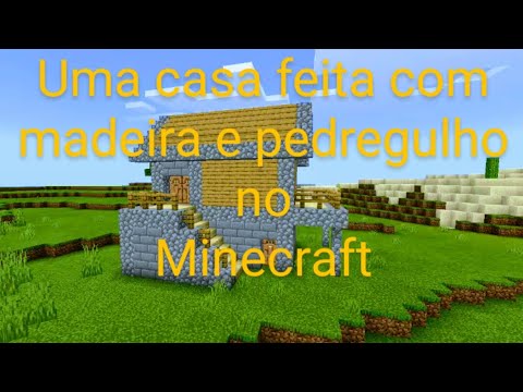 construir uma casa com madeira e pedregulho no Minecraft #minecraft ...