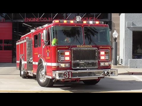 Pasadena Fire Dept. Old Engine 31 & RA31 Responding - YouTube