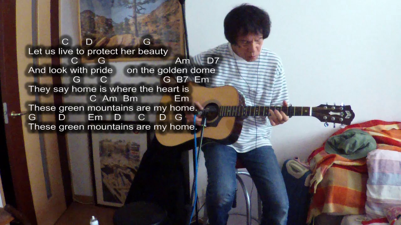 These Green Mountains (Vermont state song) cover by guitars - YouTube