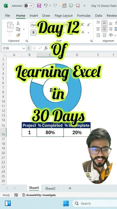 Excel Donut Chart | Day 12 Excel Learning #exceltips #shortvideo #shorts #excel #exceltutorial ...