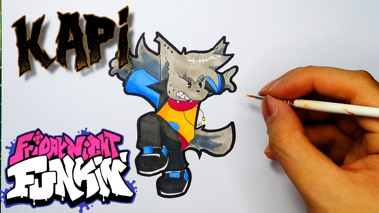 como DIBUJAR a KAPI de FRIDAY NIGHT FUNKIN |facil PASO a PASO | HOW to ...