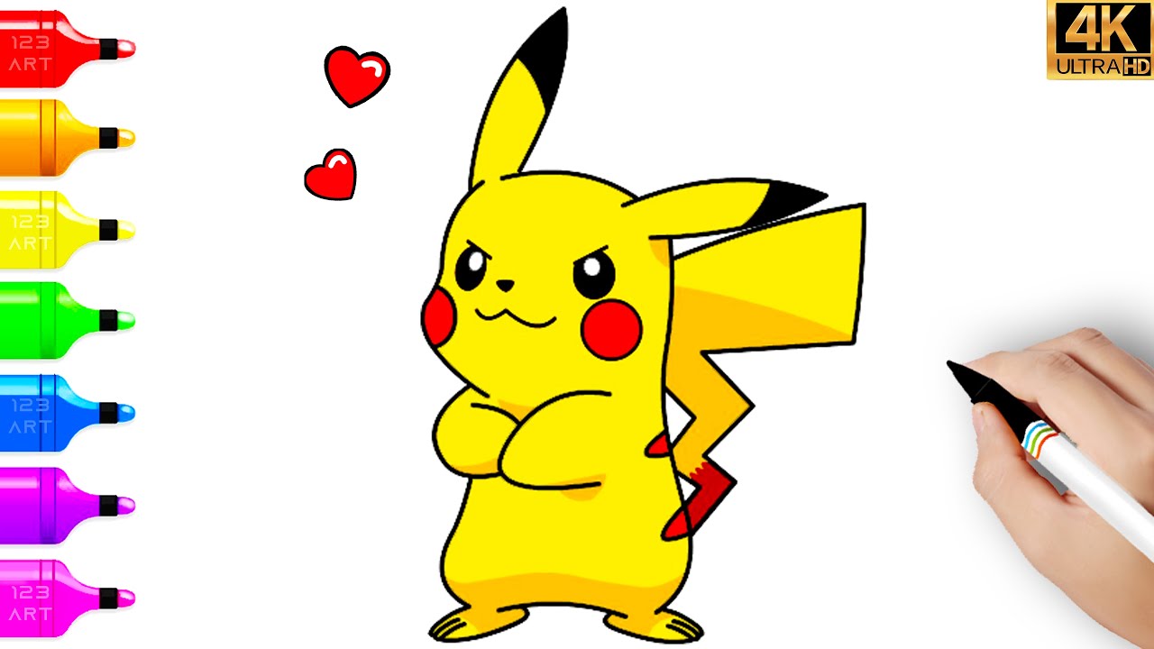 Pikachu Nasıl Çizilir - Sevimli Pikachu Çizimi - Kolay Çizimler - YouTube
