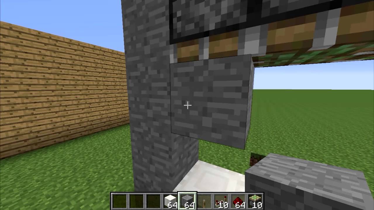 TUTORIAL - puertas automáticas para garaje en minecraft - YouTube