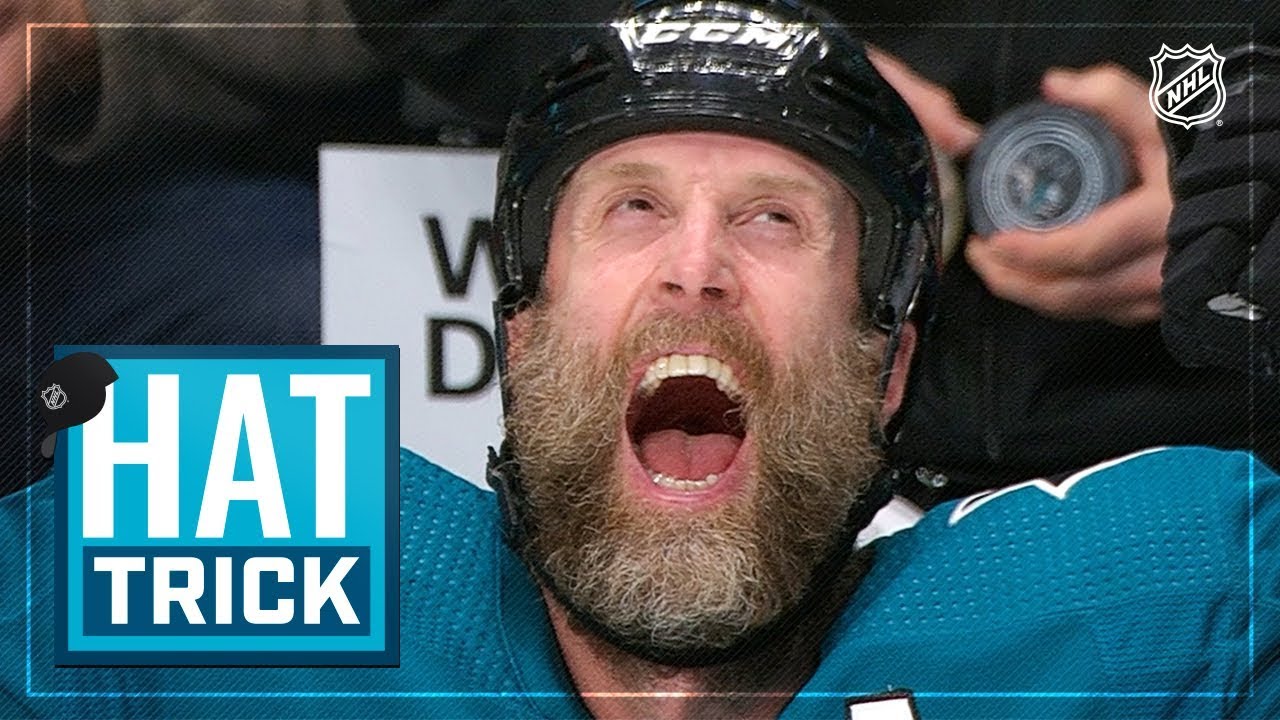 Joe Thornton leads Sharks with hat trick - YouTube