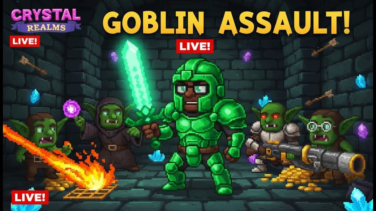 🔥 LIVE: Menjelajahi Goblin Hideout! Dungeon Penuh Rahasia di Crystal ...