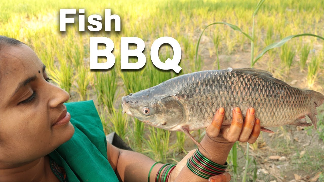 Rohu fish Fry BBQ village cooking channel | SPICY MASALA FISH FRY ...