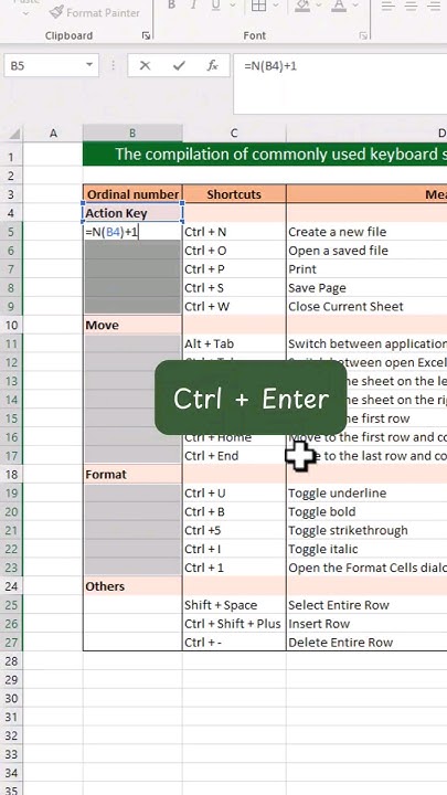 How To Number Each Section In Excel #shorts #excel #exceltips #exceltricks #data #learning - YouTube