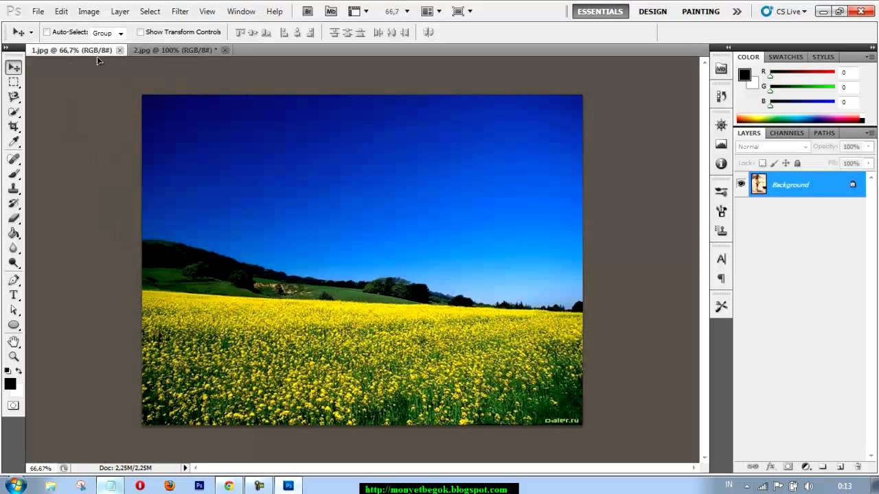 Tutorial Membuat Background Dasar Photoshop cs 6 - YouTube