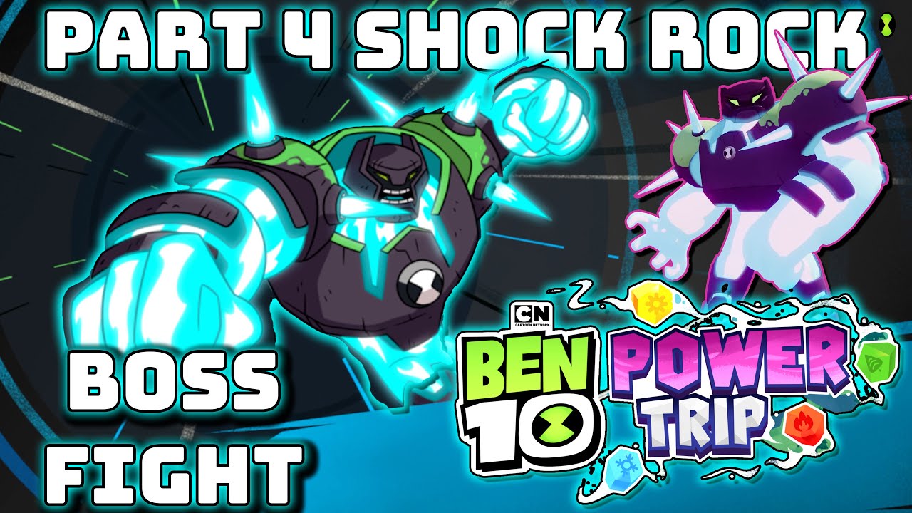 Ben 10: Power Trip - Full Game Walkthrough Part 4 - Shock Rock - Boss ...