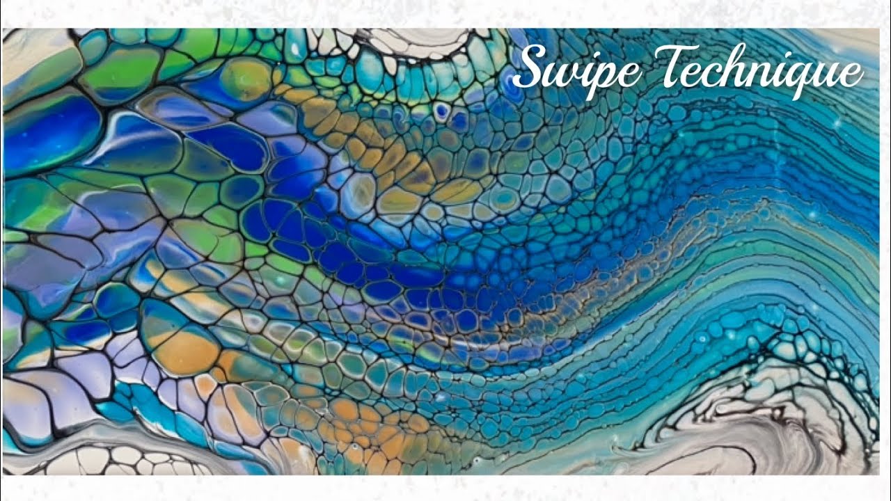 (1127) Simple Swipe Technique Acrylic Paint Pouring Art - YouTube