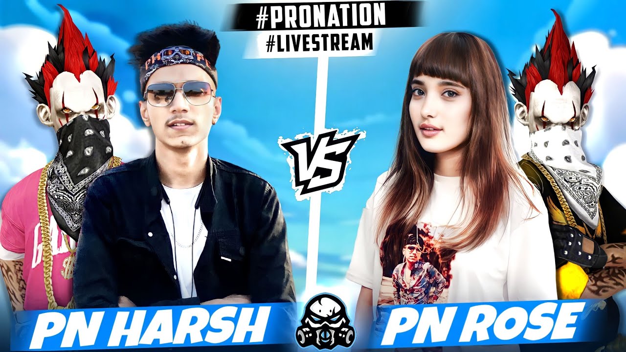 FREEFIRE LIVE WITH PN HARSH & PN ROSE - #PRONATION - YouTube