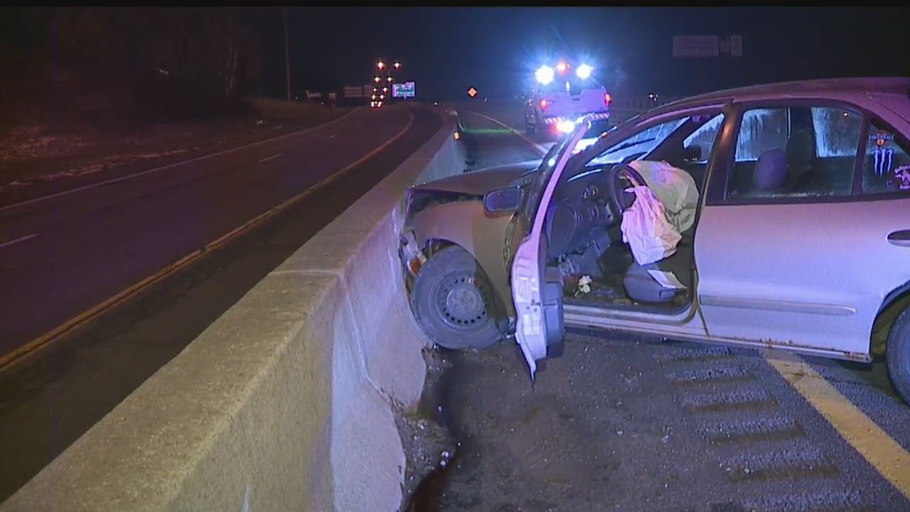 Driver Hits Concrete Barrier On I 680 Takes Off Youtube