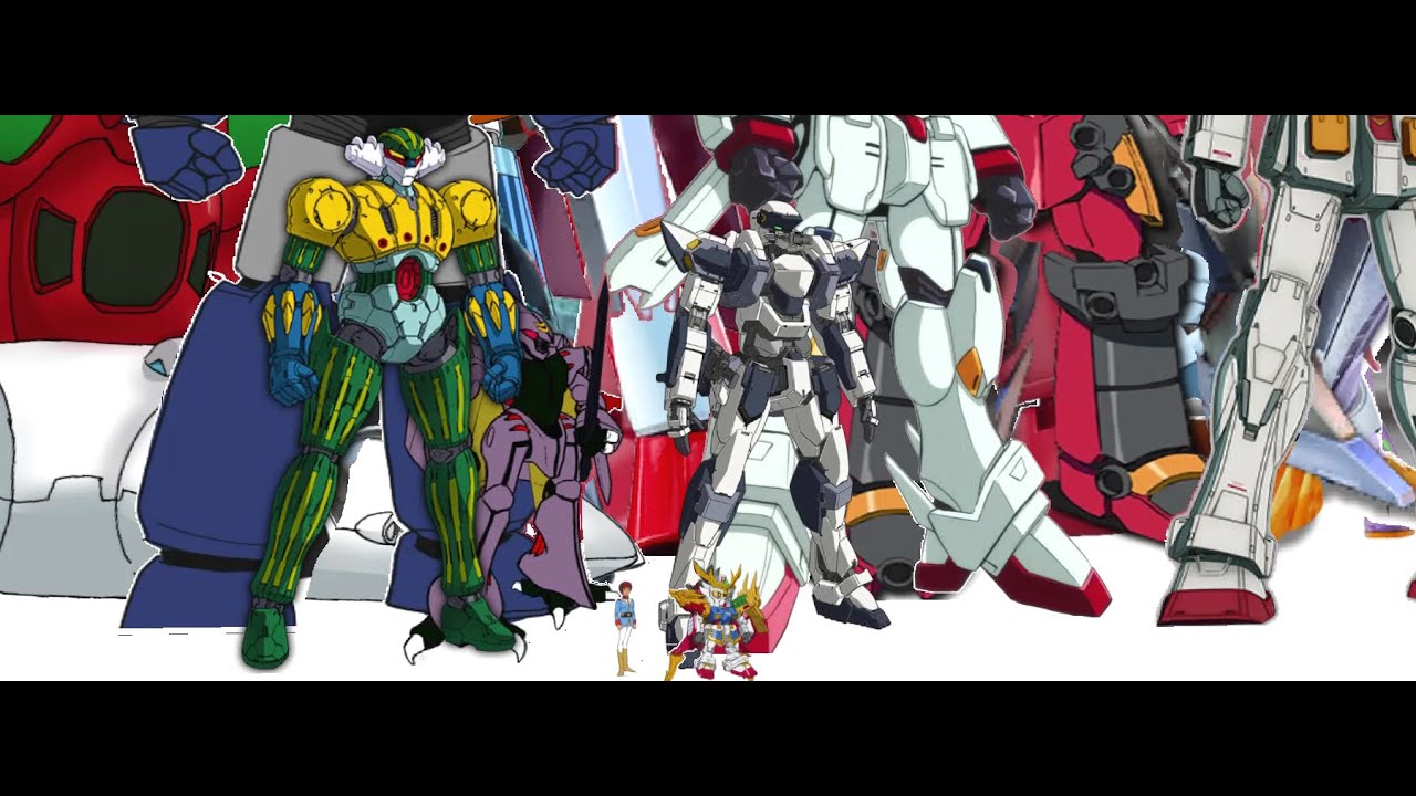 스케치업으로 보는 로봇 크기 비교 super robots size comparison in sketchup / 슈퍼로봇대전 크기 ...