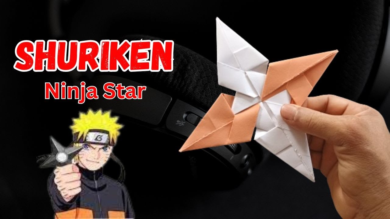 How to make origami Naruto Shuriken, Paper ninja star weapons - YouTube