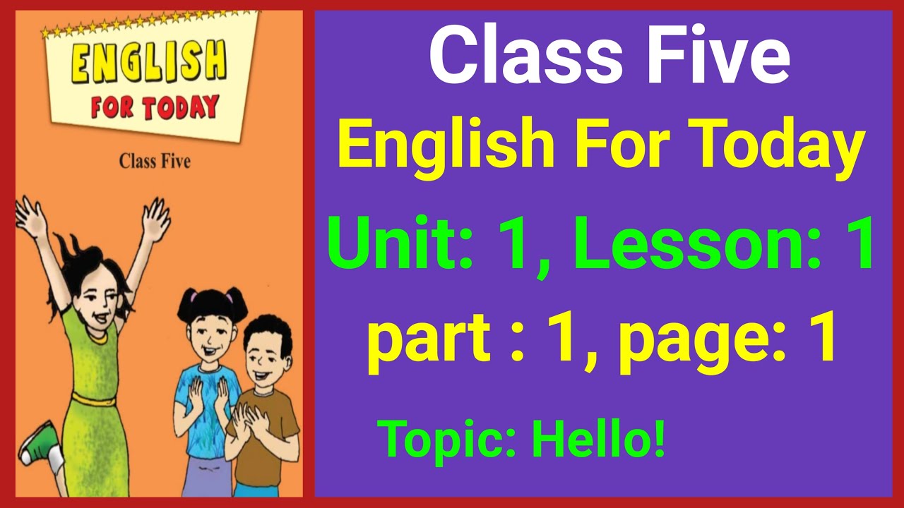 Class 5 English For Today | Unit: 1 | Lesson: 1 | Part: 1 | page: 2 ...