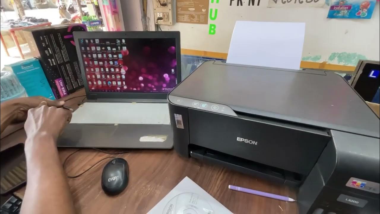 How to setup Epson Printer connect to Laptop | Print with laptop - YouTube